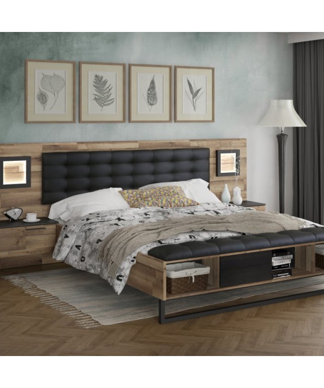 Łóżko z szafkami nocnymi JAKOBINA FORTE